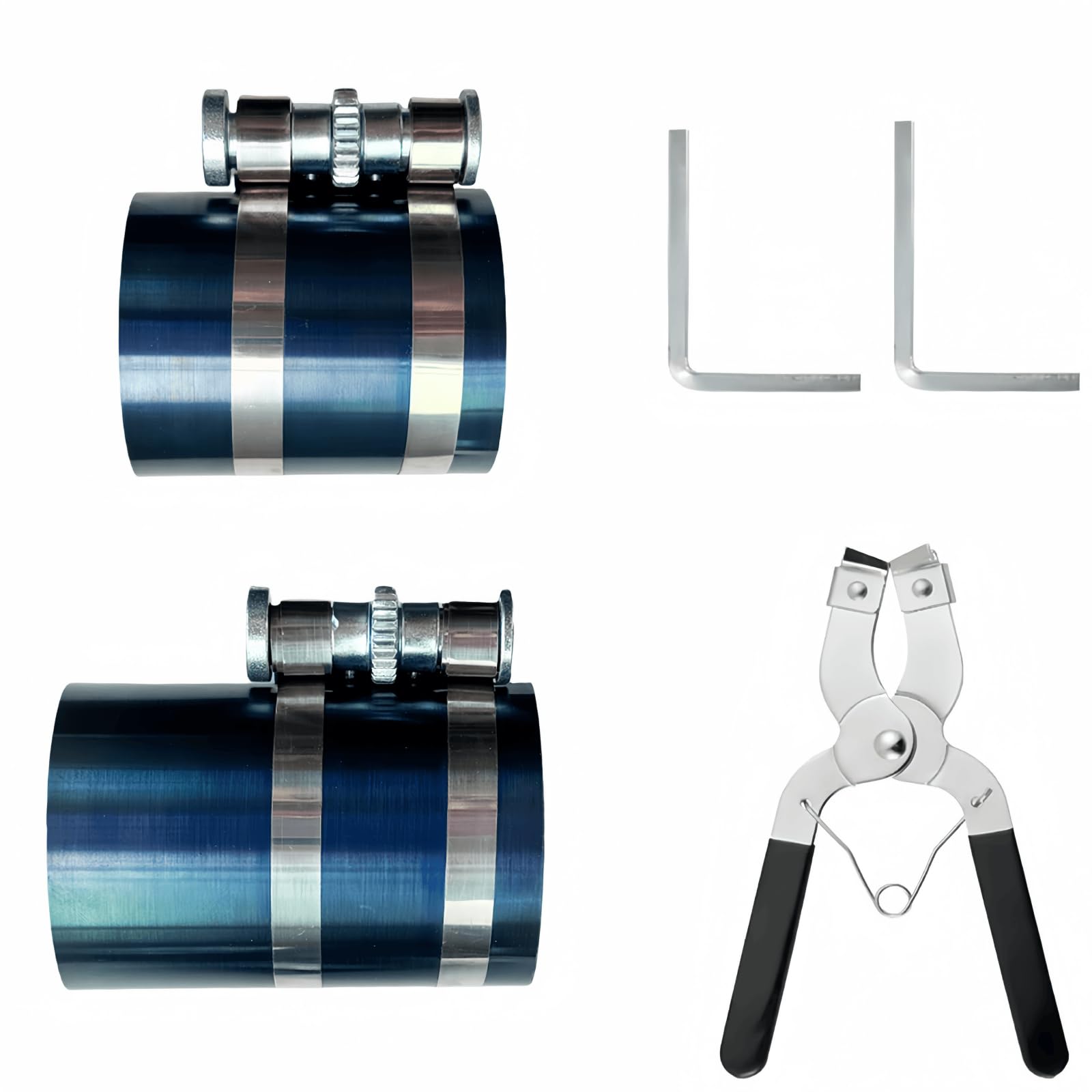 Amazon.com: Piston Ring Compressor, 2 Pieces 3" 4" Adjustable Ratchet ...
