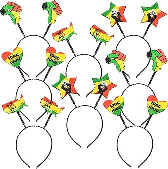 Amazon.com: African Afro American Festival Accessories - 8 Juneteenth ...