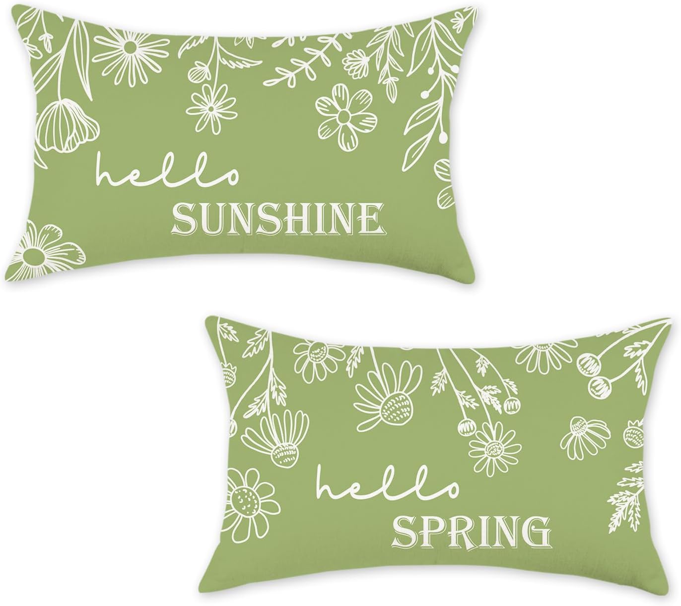 Amazon.com: ONWAY Spring Throw Pillow Covers 12x20 Set of 2 Farmhouse ...