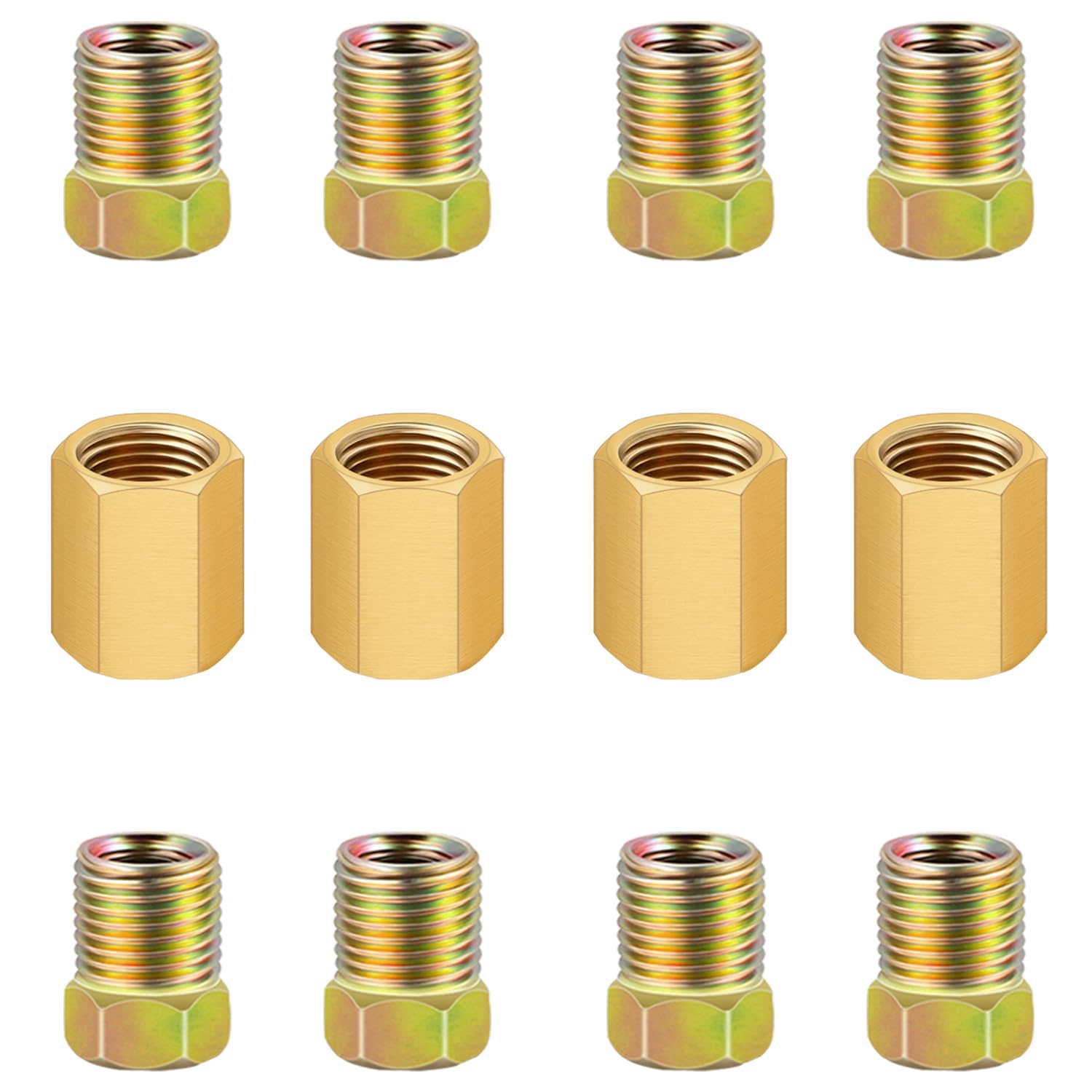 Snapklik.com : Tnisesm 12Pcs 3/8"-24 Threads Brake Line Fittings ...