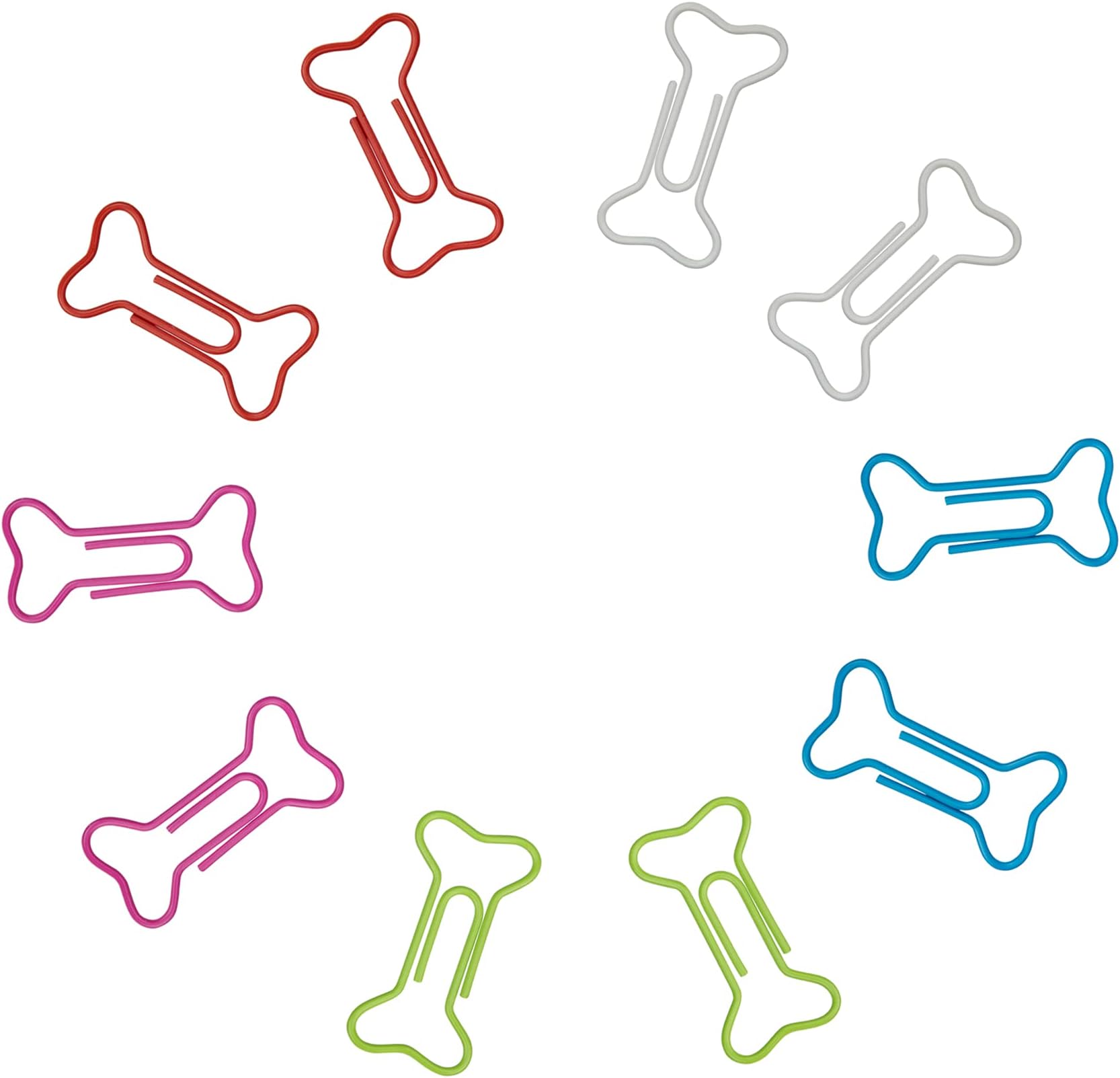 Amazon.com : 100Pcs Dog Bone Paper Clips - Small Paper Clips Holder ...