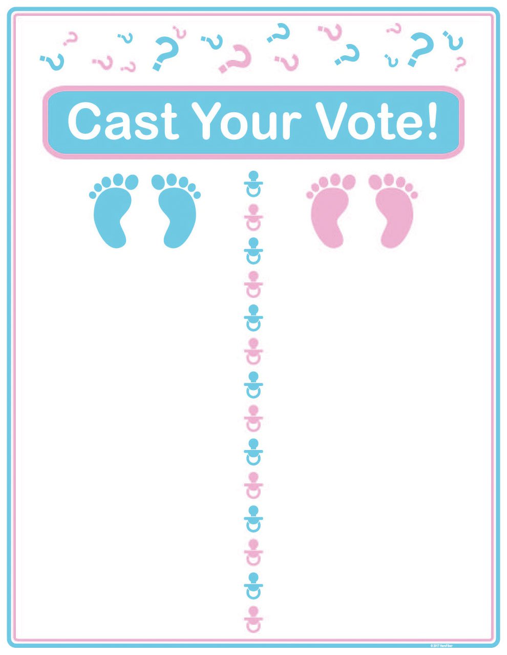 Herofiber Gender Reveal Voting Board For Baby Showers Cast Your ...