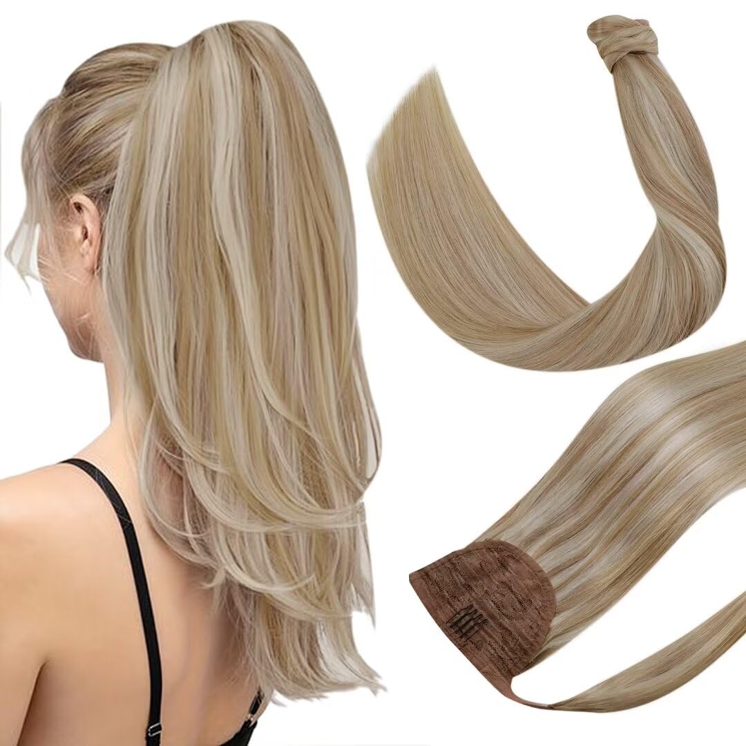 Hetto Extensiones de cabello humano con cola de caballo, extensiones de ...