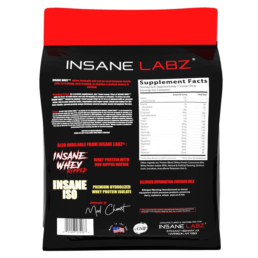Snapklik.com : Insane Labz Insane Whey,100% Muscle Building Whey Protein, BCAA Amino Profile ...