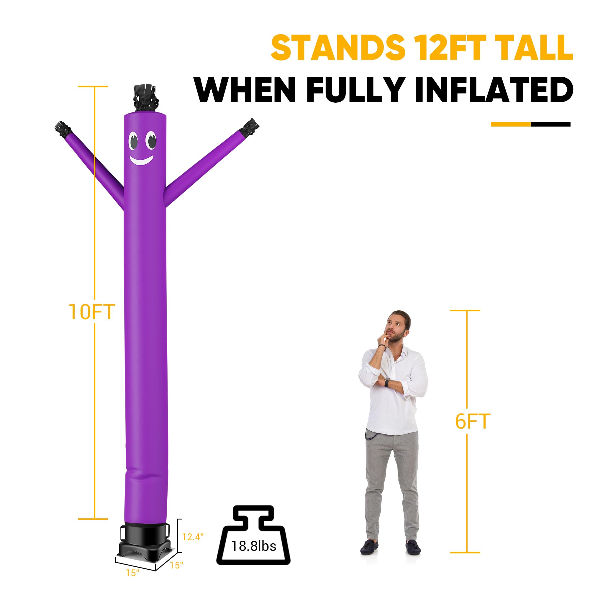 Snapklik.com : BSMTEK 10FT Air Inflatable Waving Tube Man Set