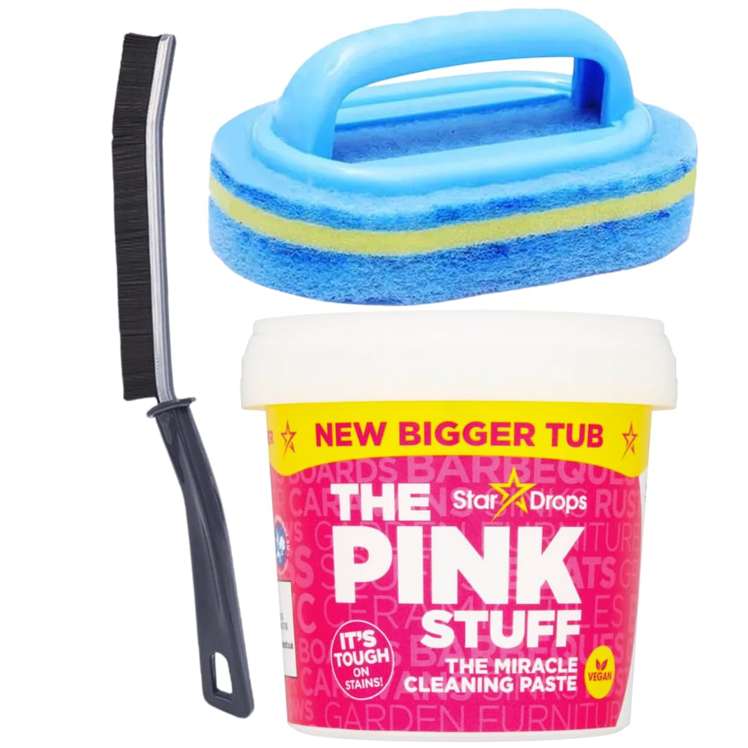 Pink Stuff miracle cleaning paste 850g, paired with hand held cleaning ...