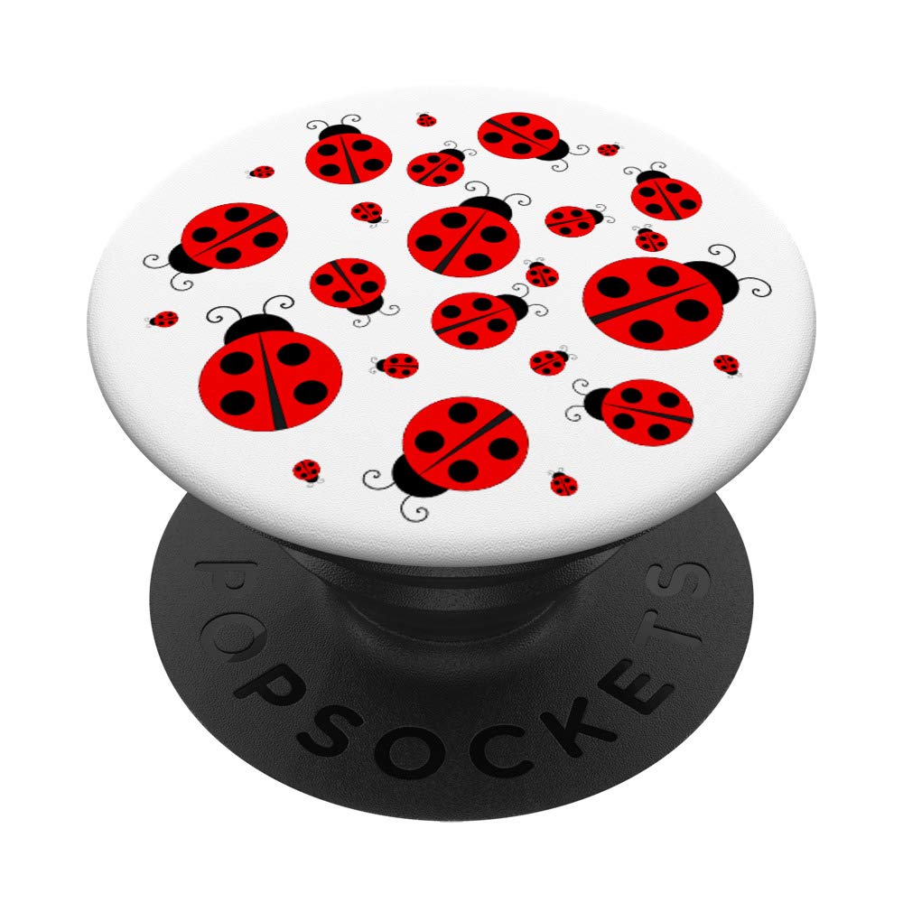 Amazon.com: Ladybug Coccinellas Mariquita Roja Negra Insecto PopSockets ...