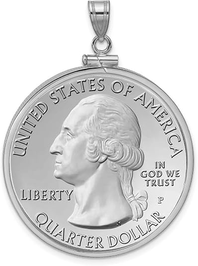 Amazon.com: DIY Jewelry: Sterling Silver Bezel for Quarter Coins – Easy ...