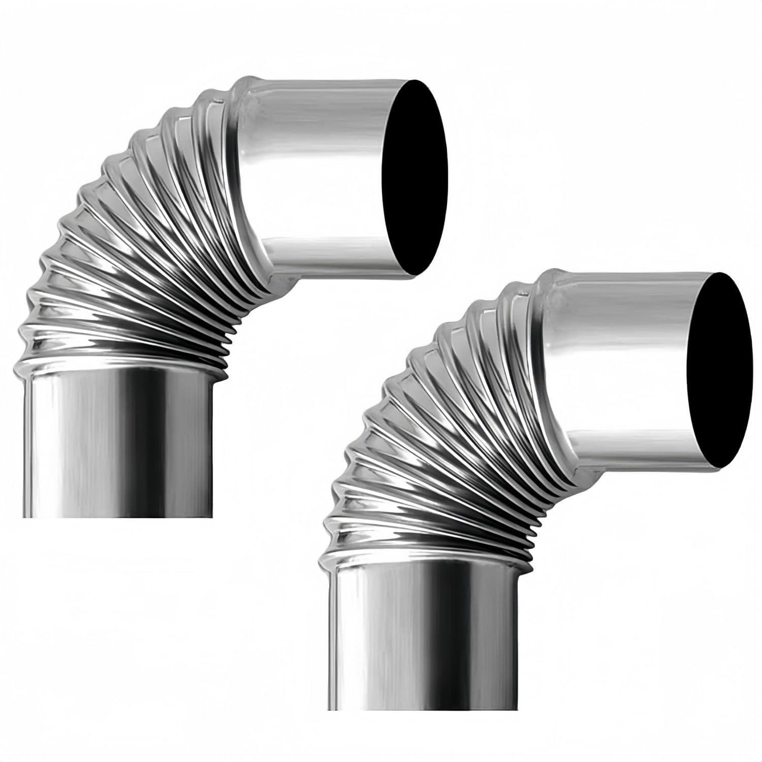 Amazon.com: POFUIERKN 2PCS 2.36 Inch Stove Pipe Elbow 90 Degree Chimney ...