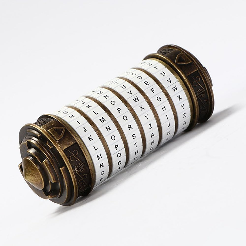 Amazon.com: Unique Valentines Gift Cryptex Da Vinci Code Mini Cryptex Lock Puzzle Boxes with ...