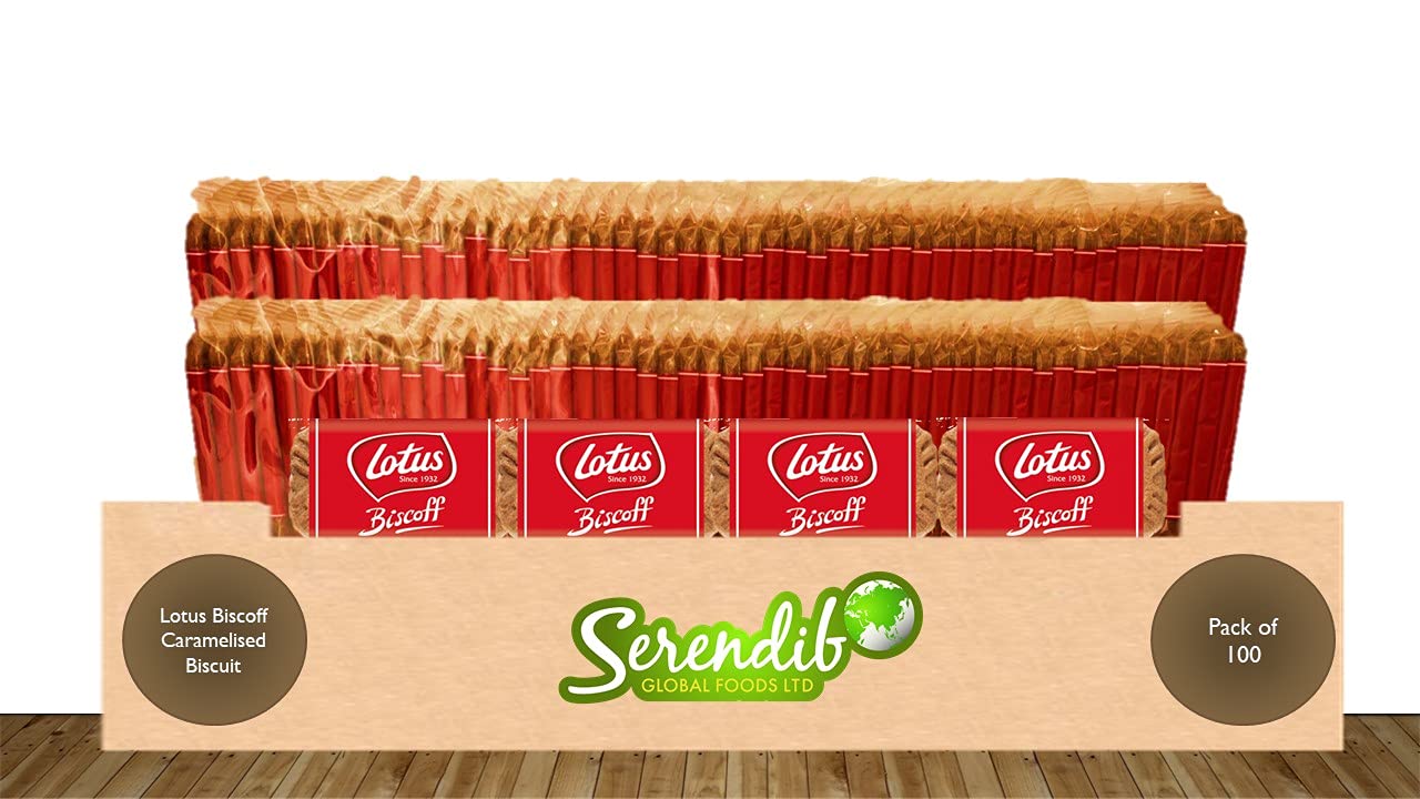 Buy Lotus Biscoff Original Caramelised Single Biscuits | Pack of 100 ...