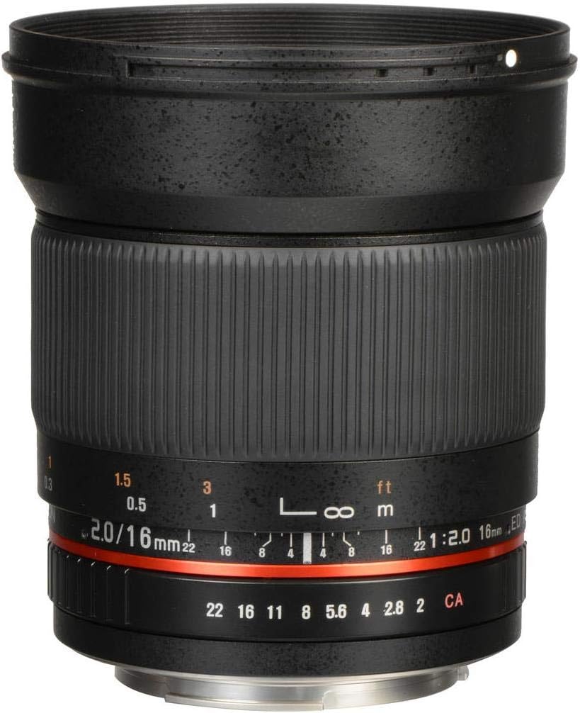 Rokinon 16M-C 16mm f/2.0 Aspherical Wide Angle Lens for Canon EF ...