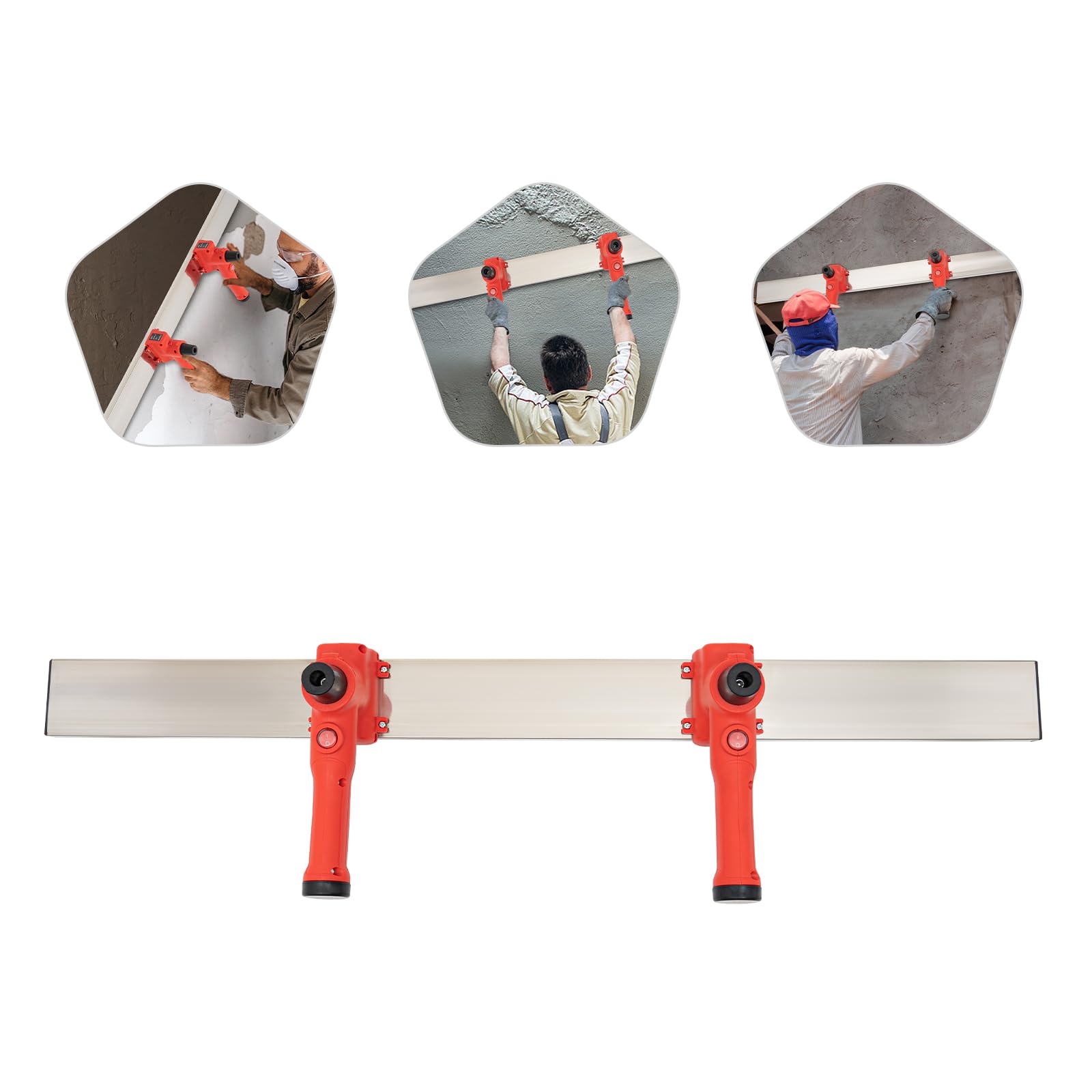 Amazon.com: Electric Concrete Screed Vibrating Tool, w/2 Scraper Plates ...