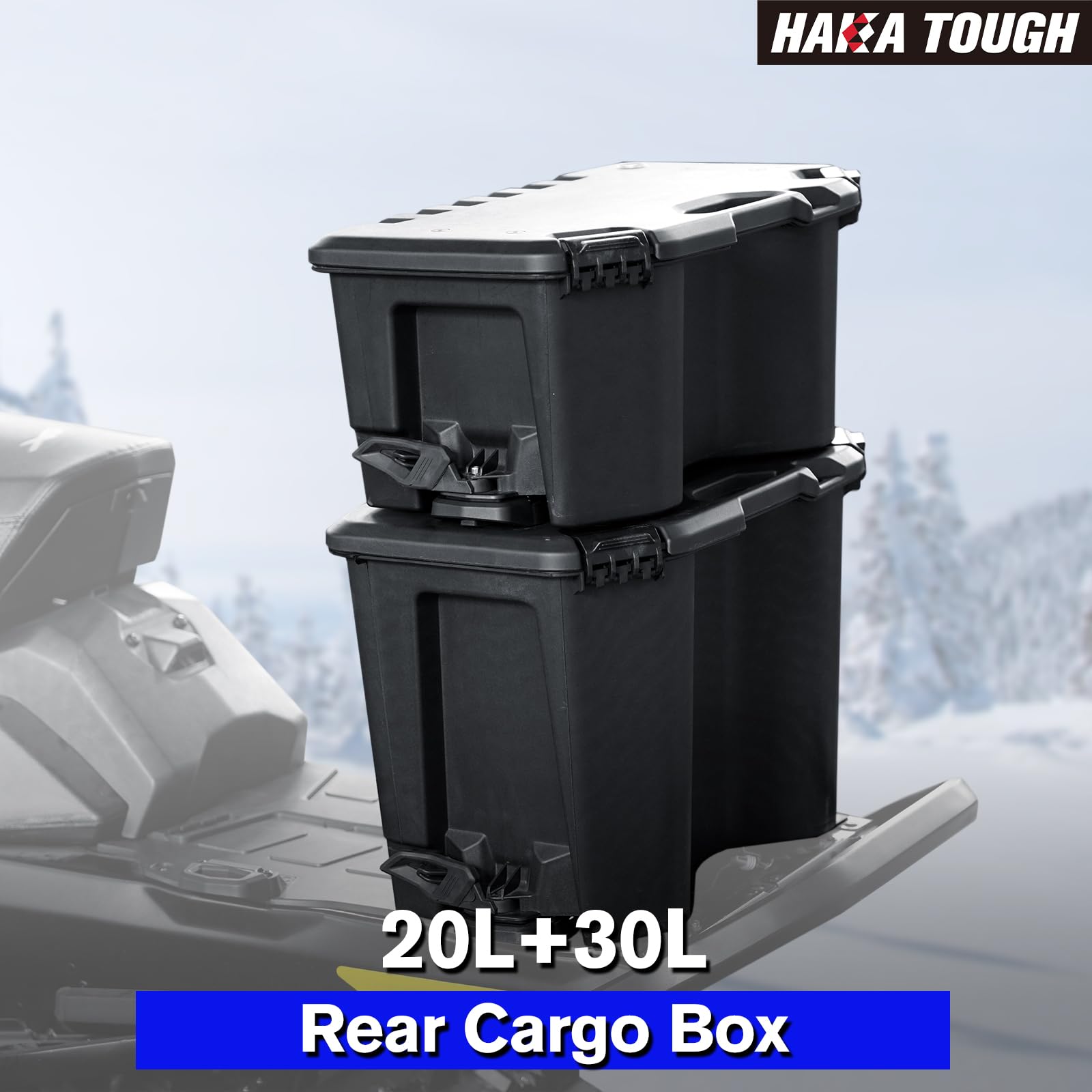 HAKA TOUGH UTV 20 Liter / 5.2 Gallon Rear Cargo Box for Can Am Maverick ...