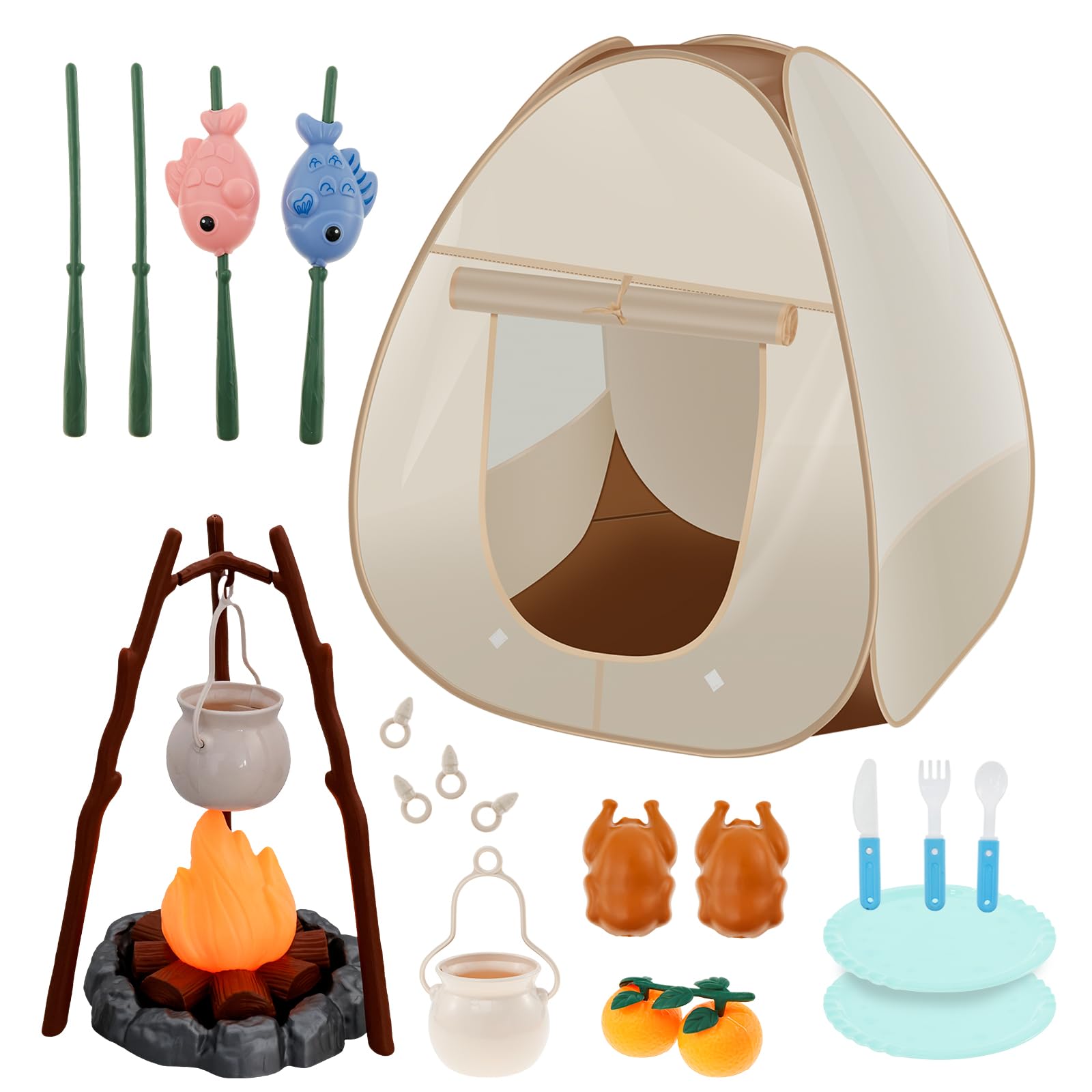 Amazon.com: Kids Camping Set with Tent, Pop Up Play Tent Set, Camping ...
