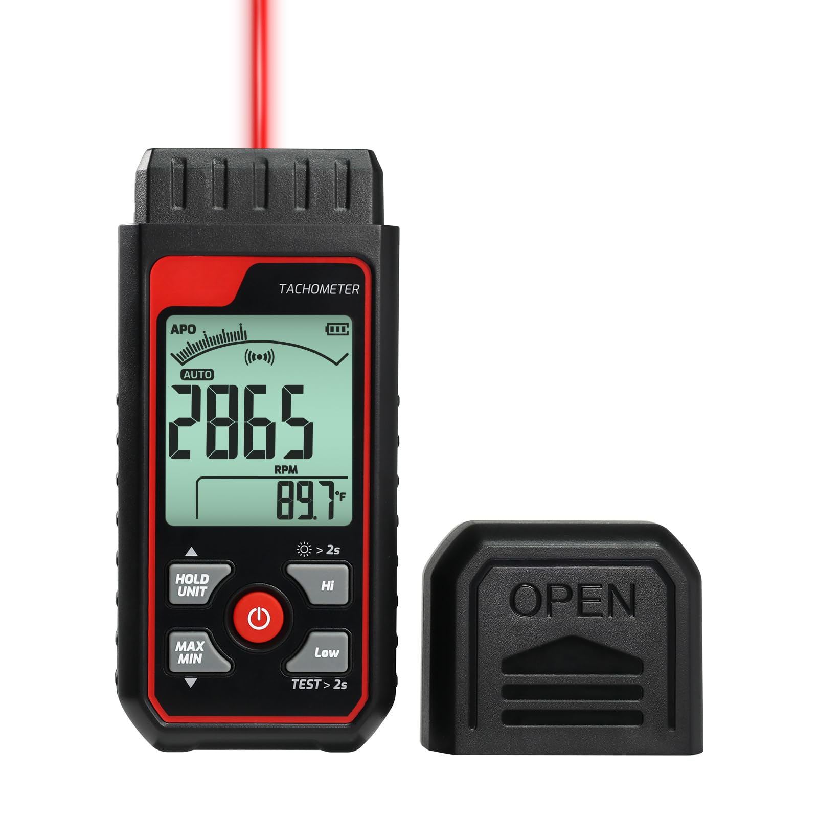Motor Speed Measuring Tool Digital Laser Tachometer RPM Meter - Non ...