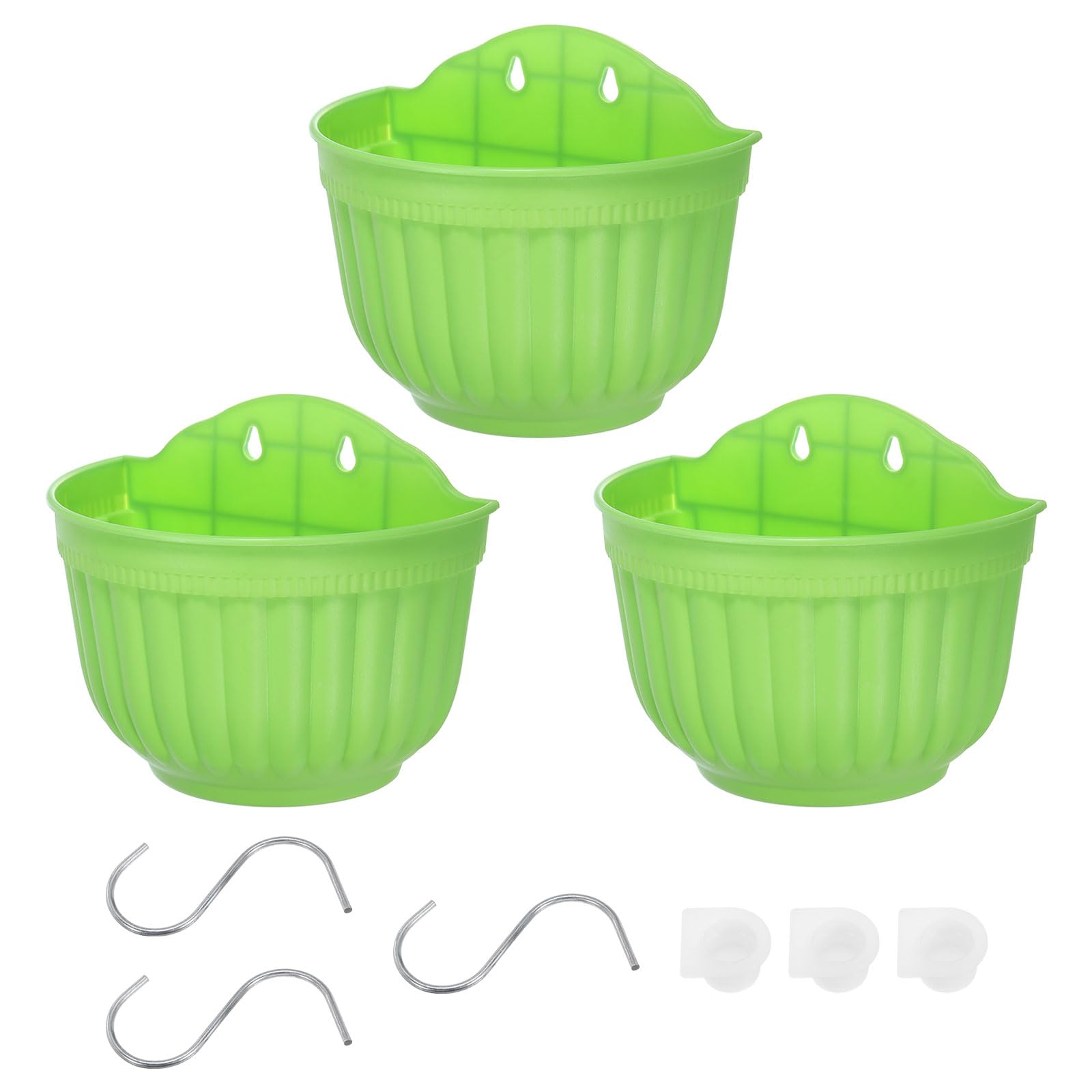 Amazon.com: PATIKIL 8 Inch Hanging Plant Pot, 3 Pack Flower Planters ...