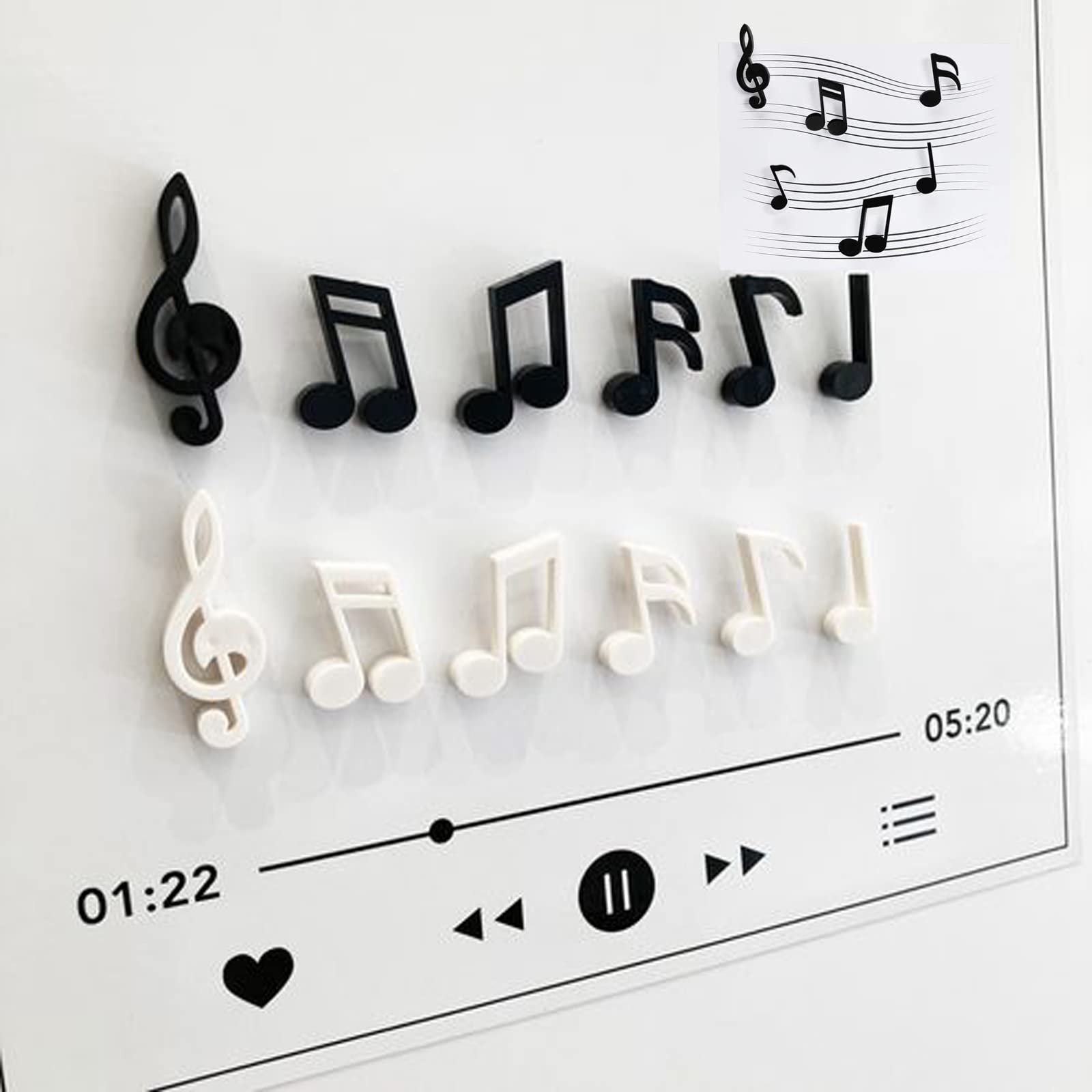 Snapklik.com : YQBOOM Creative Musical Note Refrigerator Magnets Set Of ...