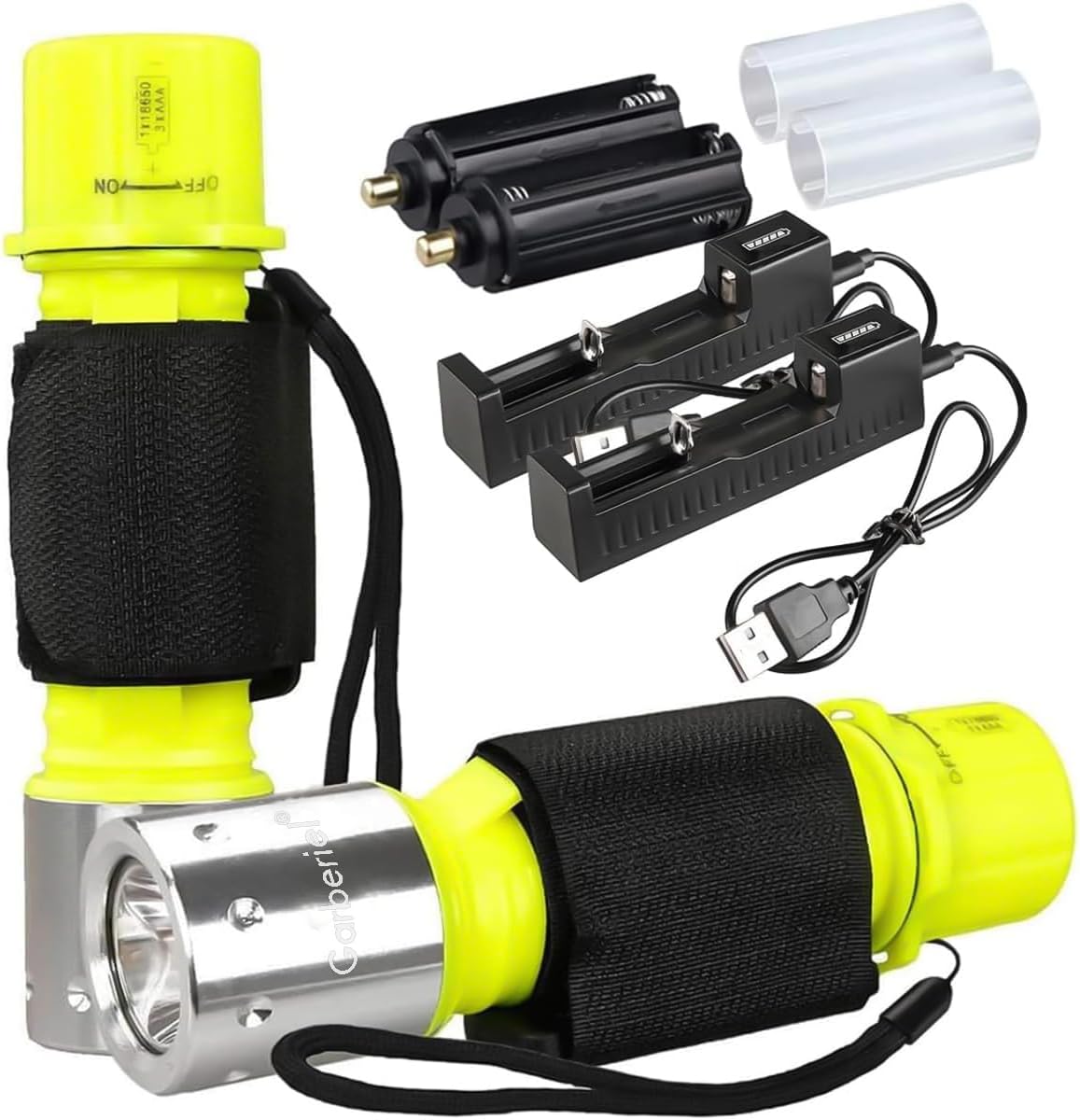 Amazon.com: NAKCNM Diving Flashlight with Rechargeable Power, Dive ...