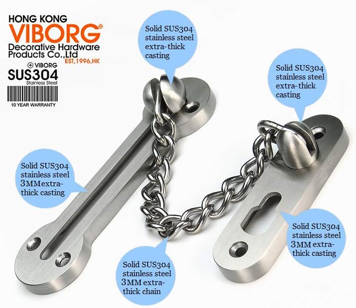 VIBORG Solid SUS304 Stainless Steel 3MM Extra-Thick Casting Heavy Duty ...