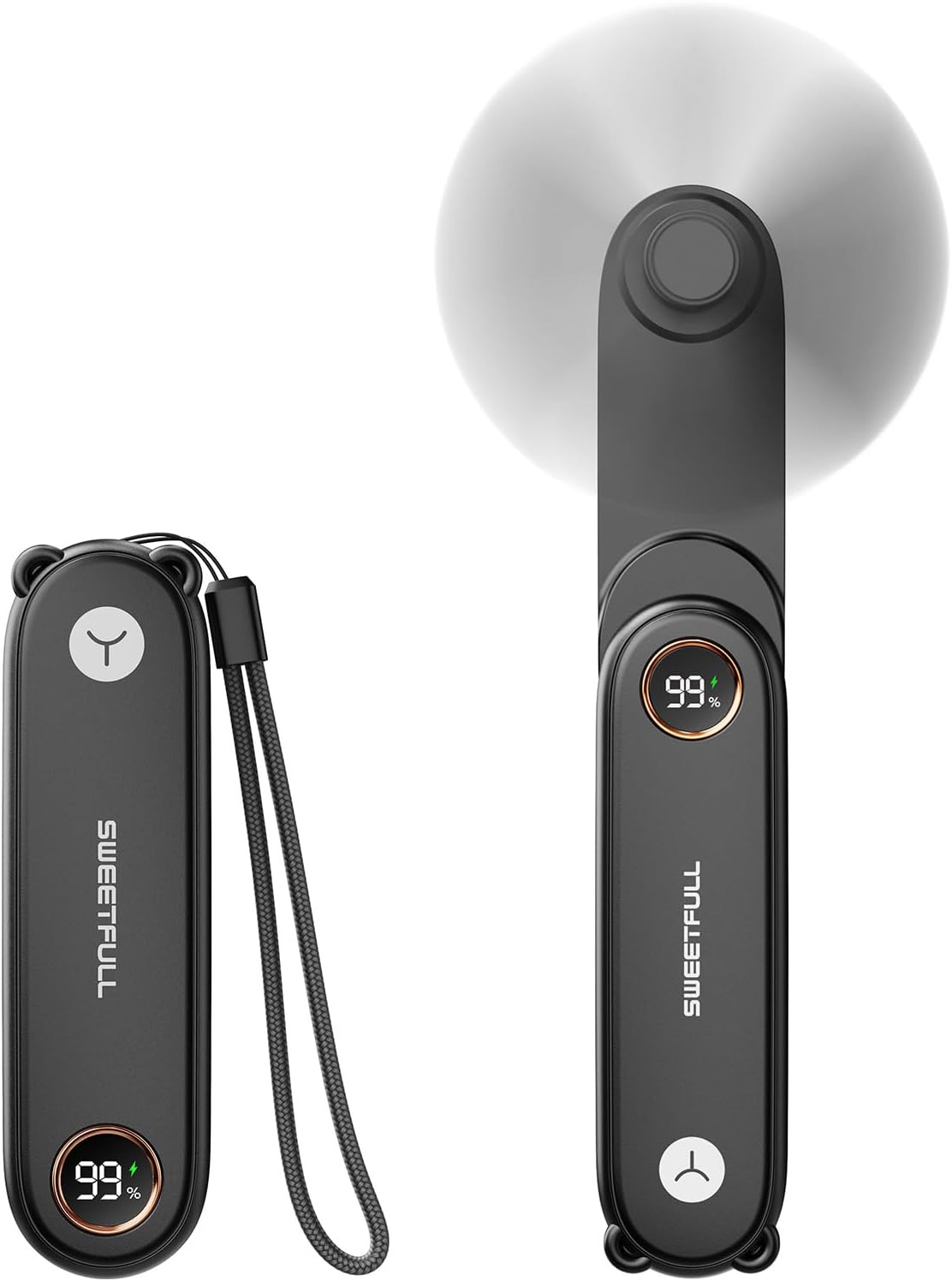 Amazon.com: SWEETFULL Portable Handheld Mini Fan with LED Display, 3-in ...