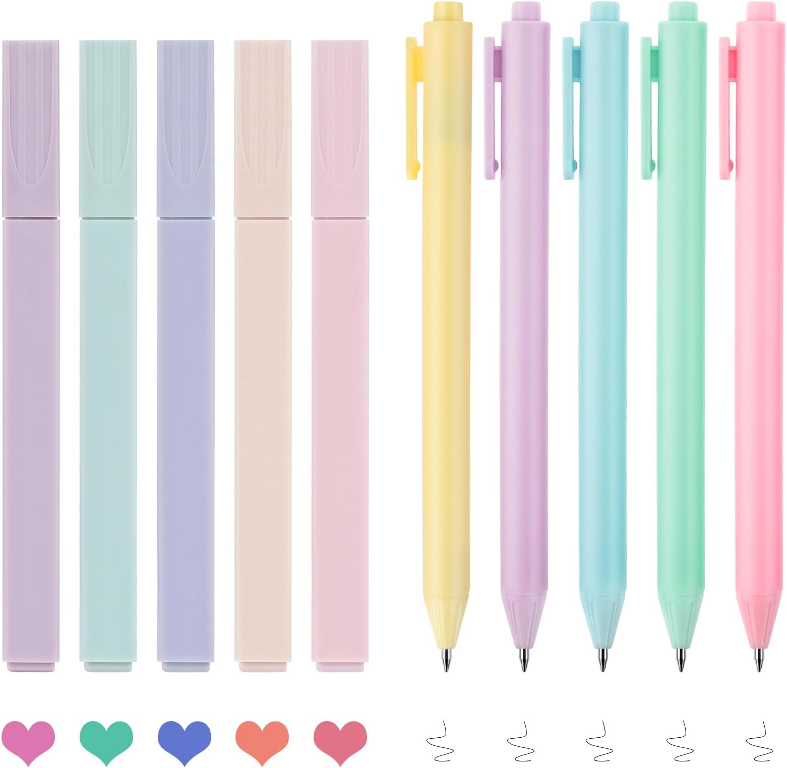 Amazon.com : Bible Highlighters No Bleed and Pens, 5 PCS Aesthetic ...