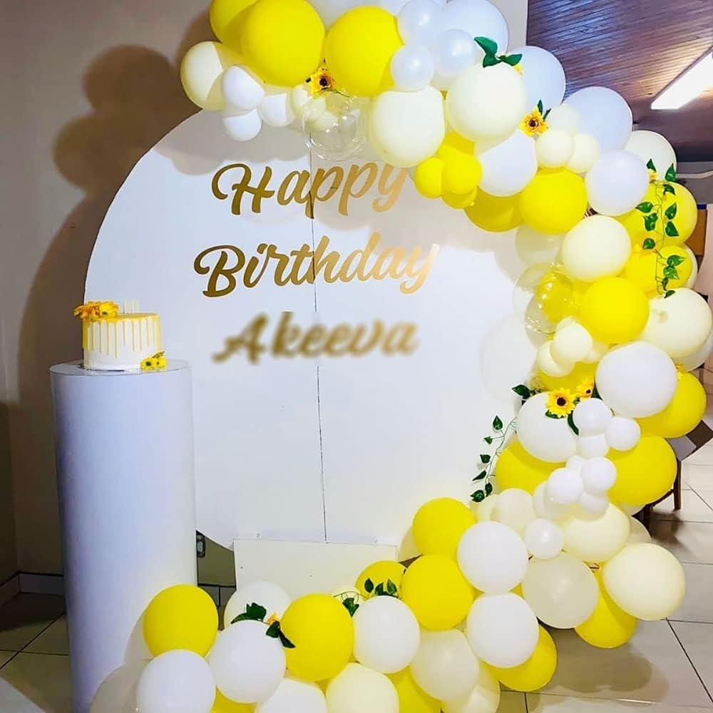 Amazon.com: 100PCS Yellow White Balloon Garland Arch Kit for Lemon ...