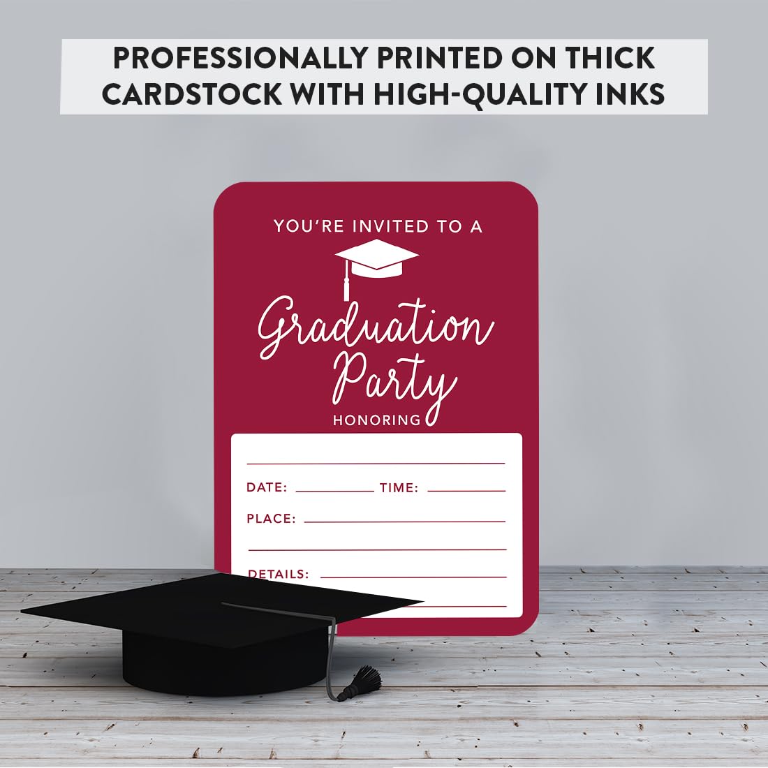 Maroon Graduation Party Invitations 2025 Graduation Announcements | As