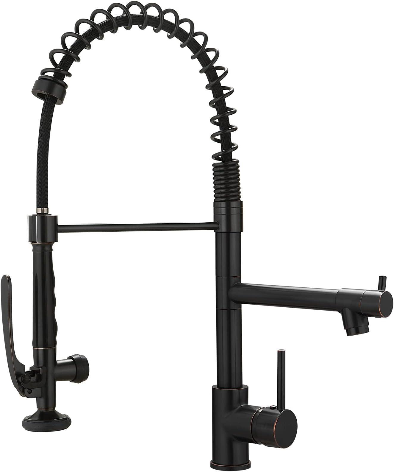 Kitchen Faucet with Pull Down Sprayer Black Kitchen Sink Faucet Dual ...