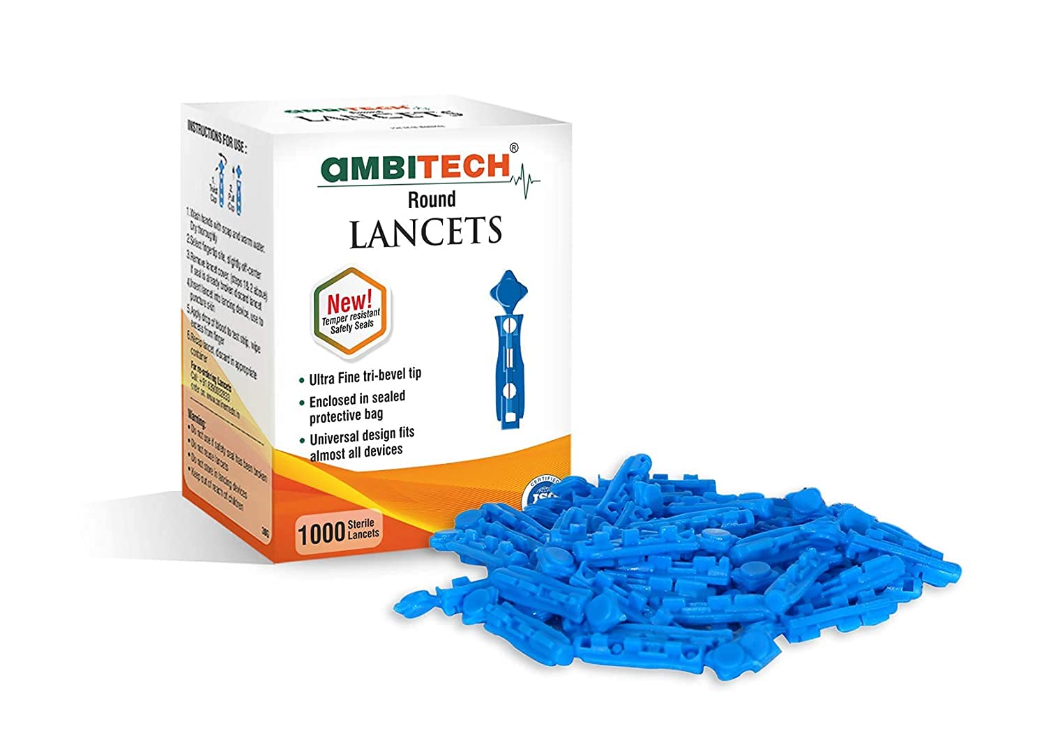 Buy AMBITECH Institution/Hospital Pack 1000 Glucometer Lancets -1000 ...