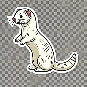 Amazon.com: Classic Weasel Pose Sticker - Elegant Vinyl Decal for ...