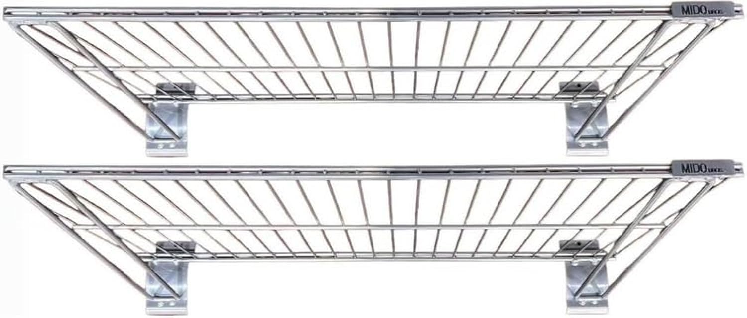 Amazon.com: MIDO BROS. Slatwall Wire Metal Shelf Heavy Duty Adjustable ...
