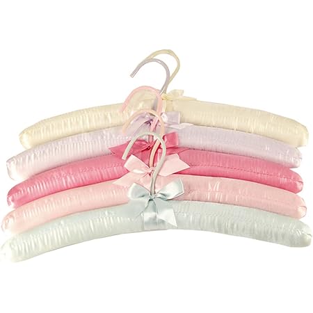 Amazon.com: Fazanwey Padded Hangers for Clothes Satin Hangers Clothes ...