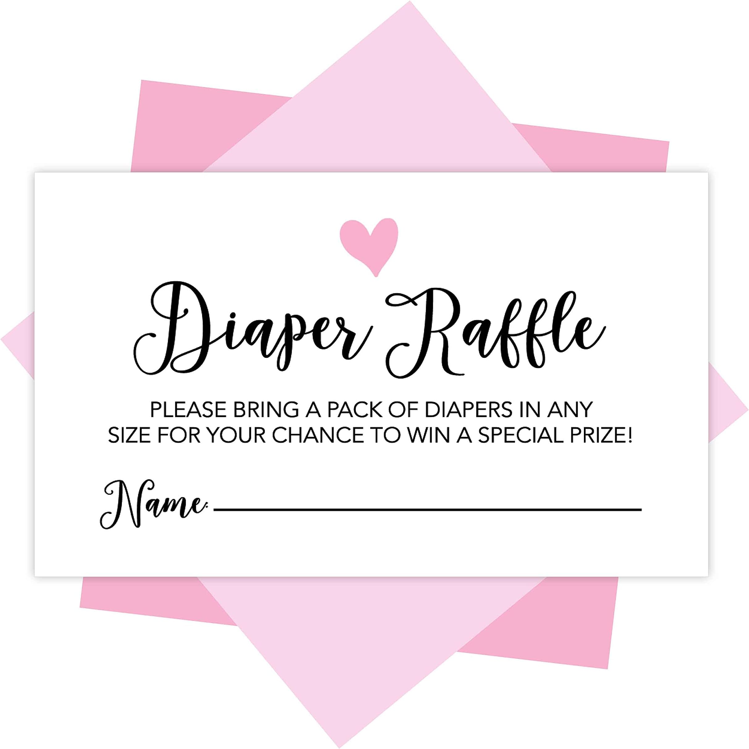 Amazon.com : Mermaid Diaper Raffle Tickets, Girls Baby Shower Games for ...