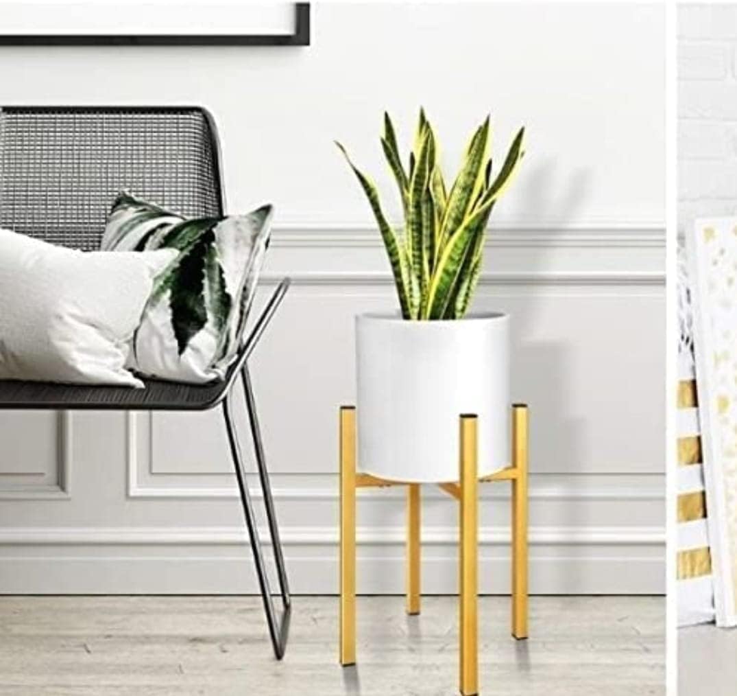 CHROMIX® Modern Metal Floor Flower Stands For Living Room Bedroom ...