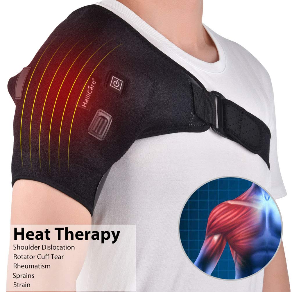 Buy Heated Shoulder Support Brace Wrap, 3 Heat Settings, for Frozen ...