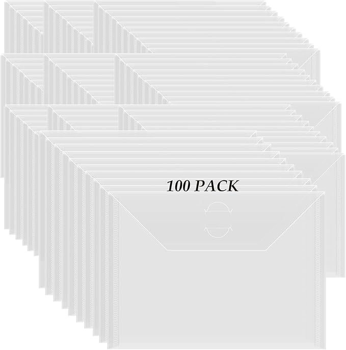 Amazon.com: Briartw 100 Pack Clear 7x5" Storage Envelopes, Resealable ...