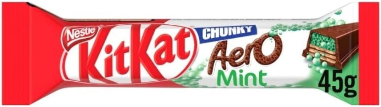 Nestle Kit Kat Chunky Aero Mint Chocolate Bar 45 g (Pack of 36 ...