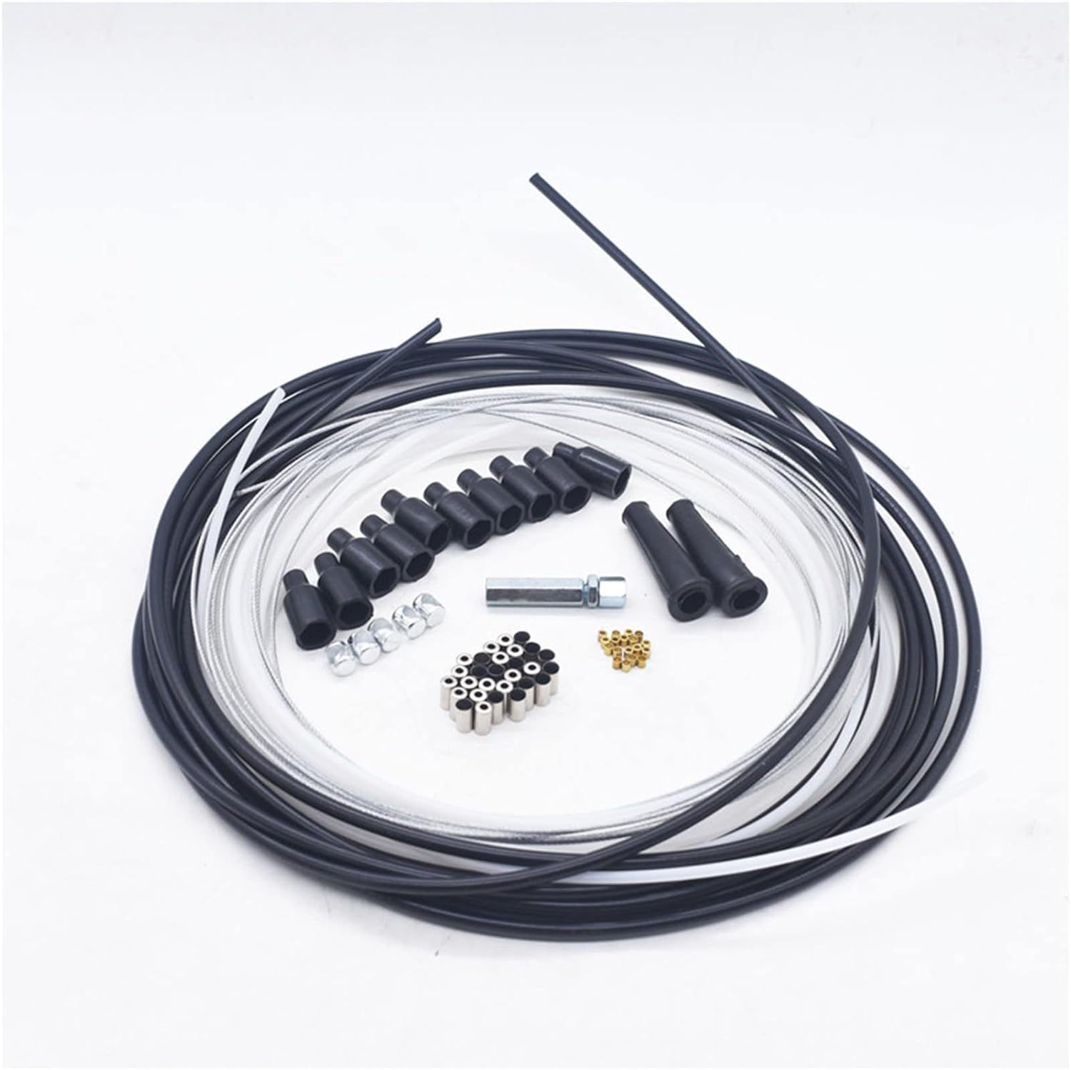 5 Metres DIY Throttle Cable Kit Nipples Ferrules Barrel Nipples Carb ...