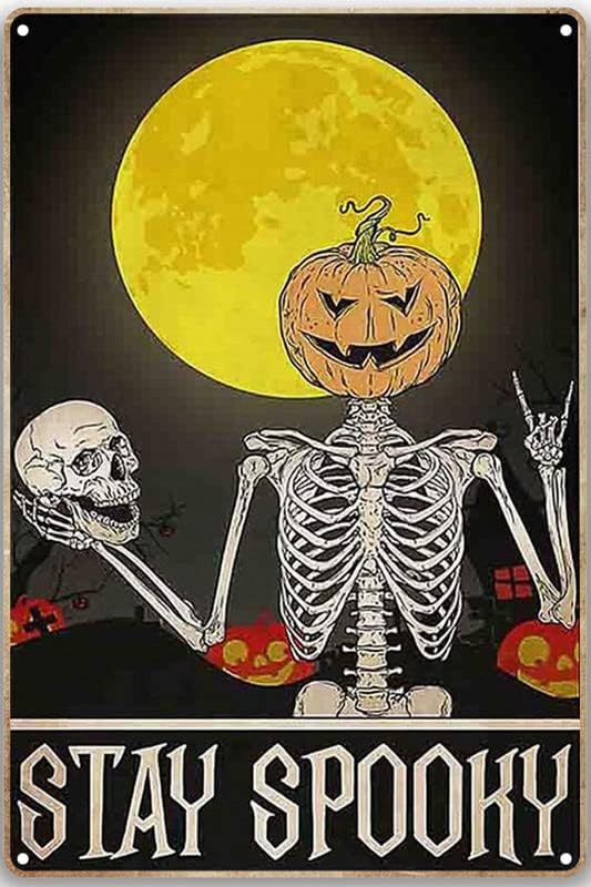 Amazon.com: Halloween wall decor,Skeleton Stay Spooky Halloween Wall ...