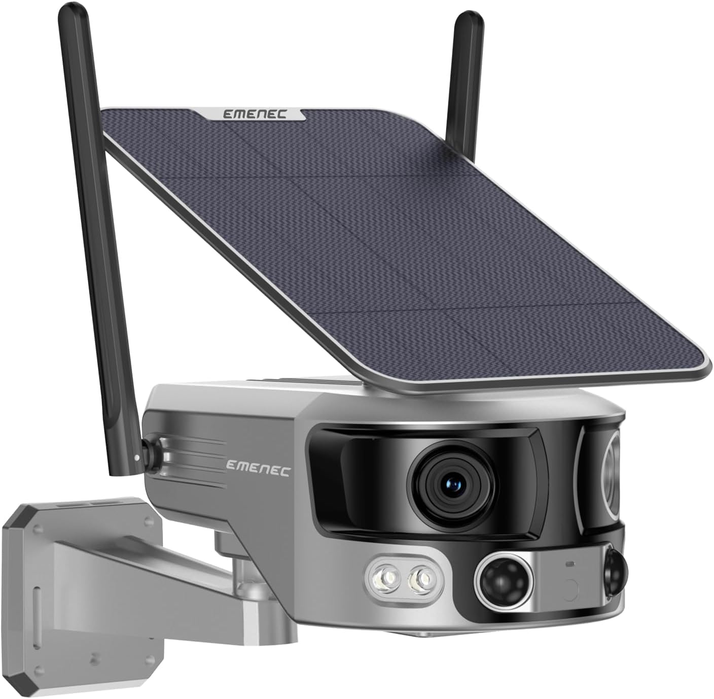 Amazon.com : EMENEC (4G 4K Dual-Lens Solar Security Camera - Wireless ...