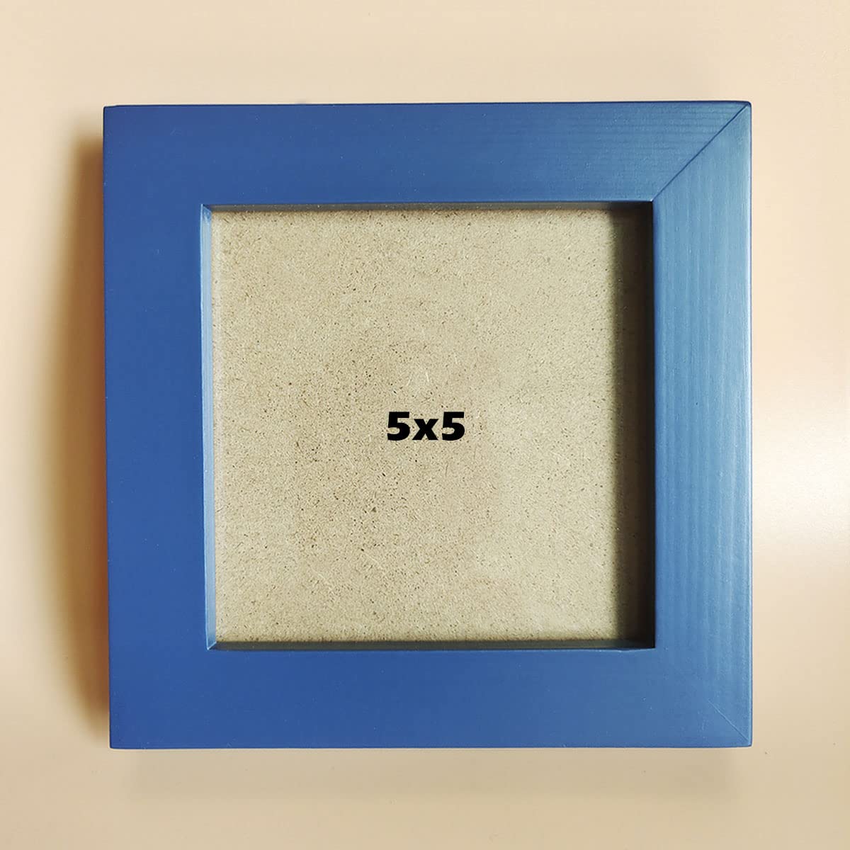 Amazon.com: KELE MODEL 5x5 Picture Frames Blue Solid Wood Frame ...