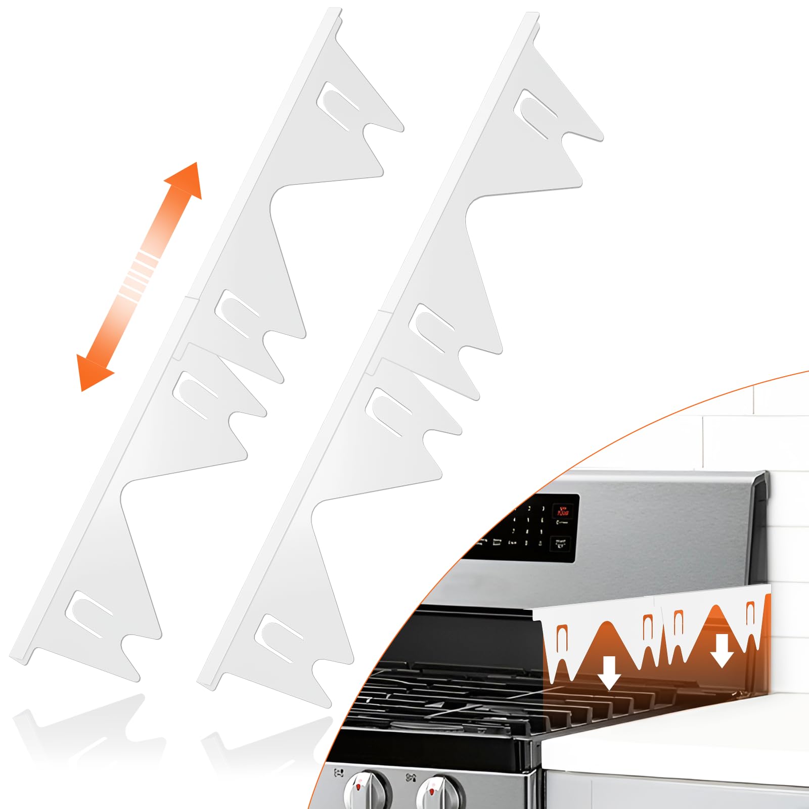 Amazon.com: Stove Gap Covers Stainless Steel (2PCS),Stove Gap Filler ...