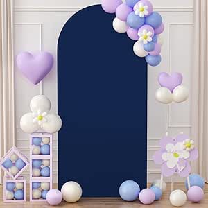 Amazon.com : 5ft Wedding Arch Cover Navy Blue Double Sided Arch ...