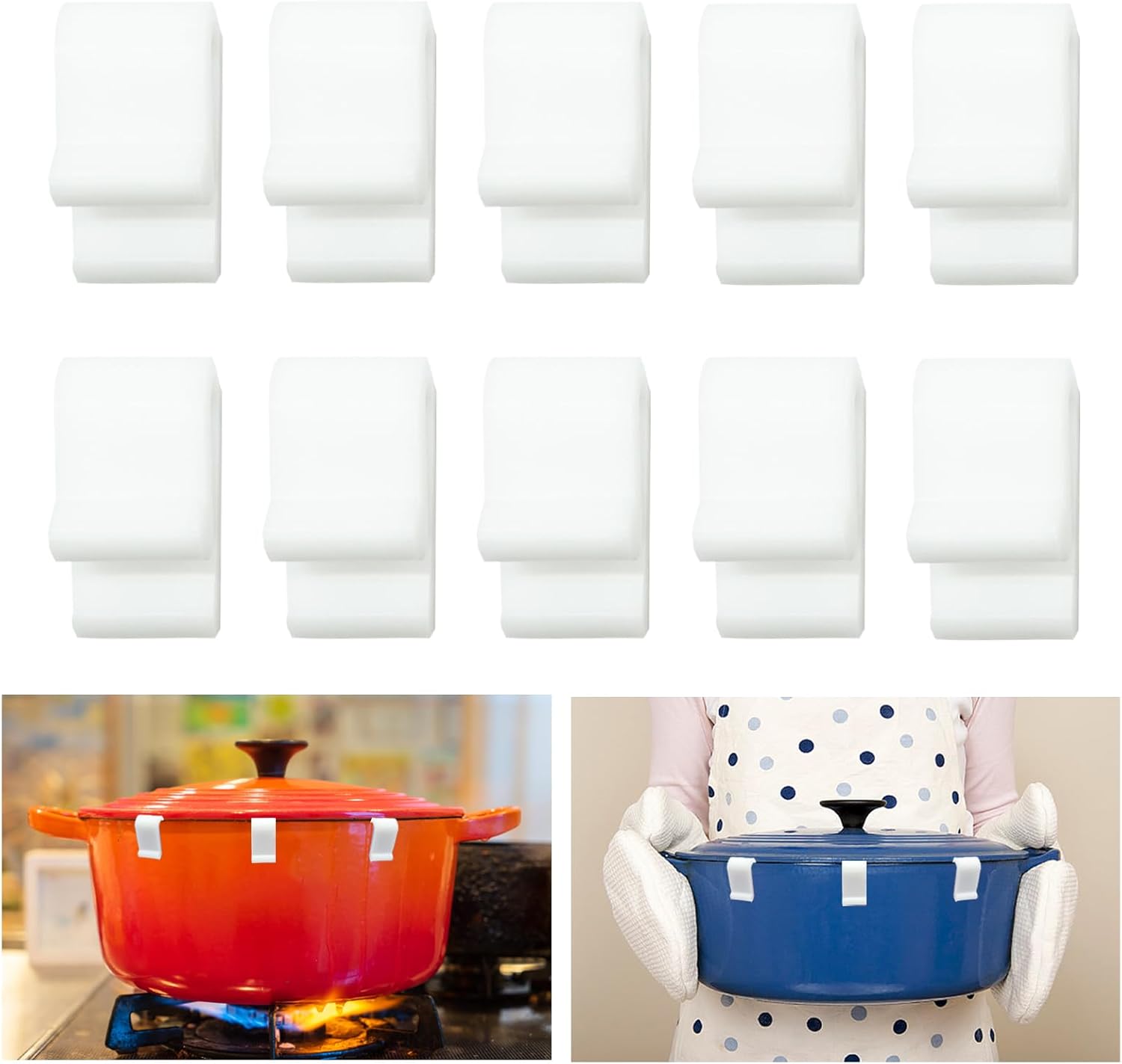 Amazon.com: 10PCS Dutch Oven Lid Protector Clips,Silicone Cookware ...