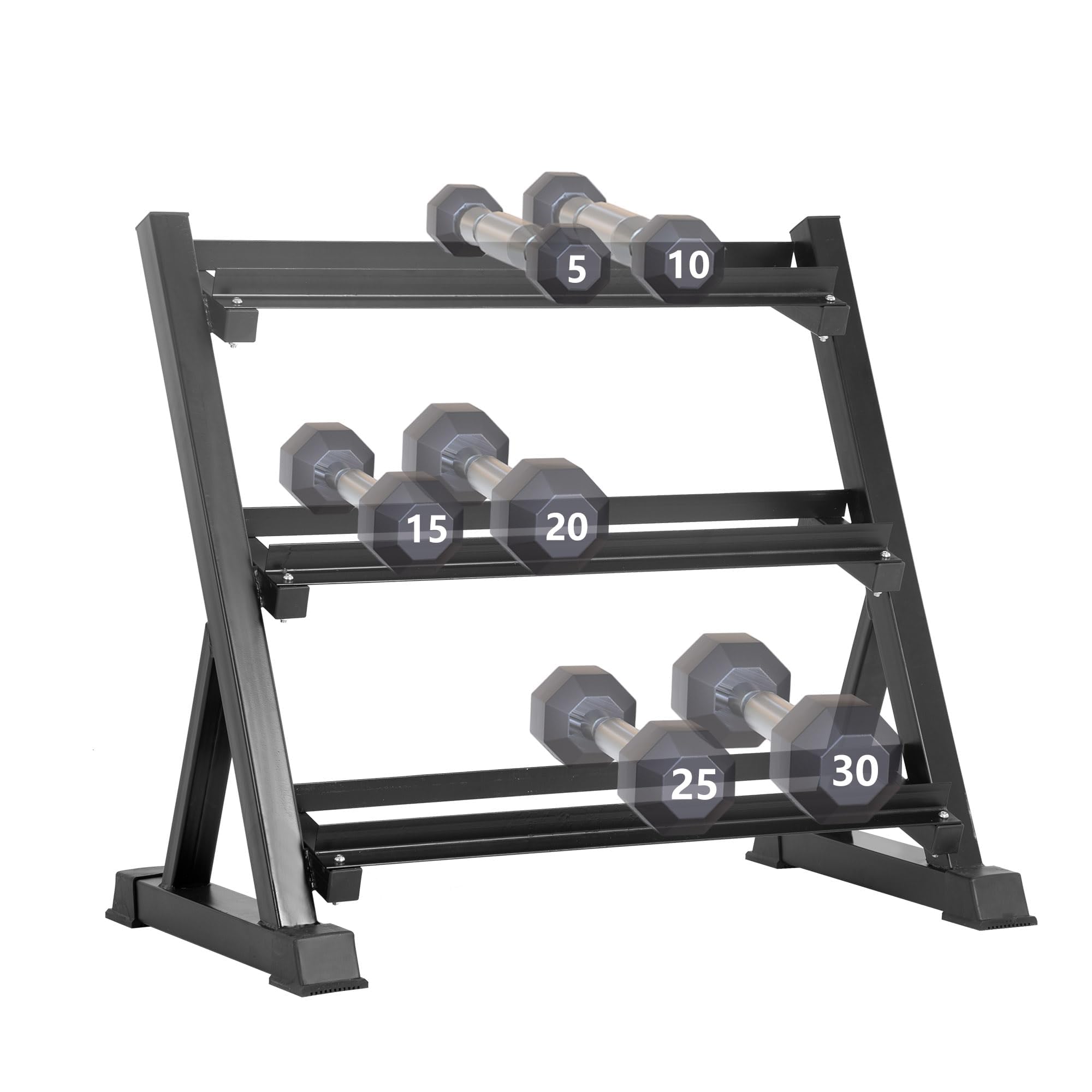 Snapklik.com : Dumbbell Rack 3 Tier Solid Steel Weight Rack Holder ...