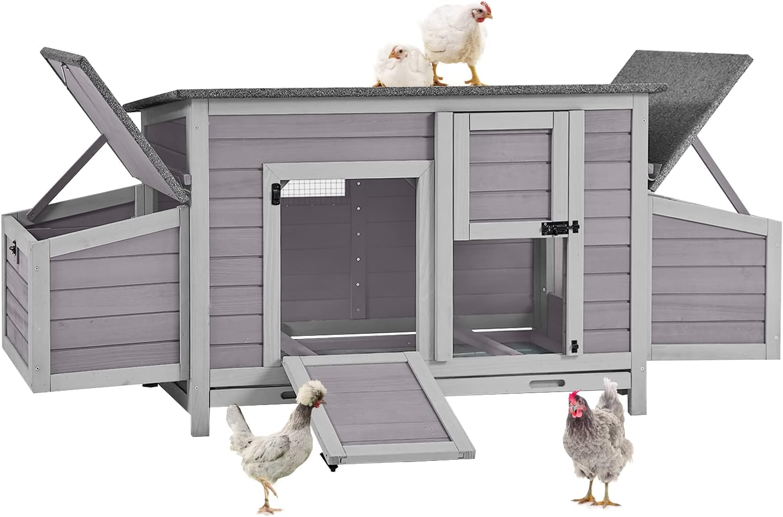 Amazon.com : Best Choice Products 80in Outdoor Wooden Chicken Coop ...
