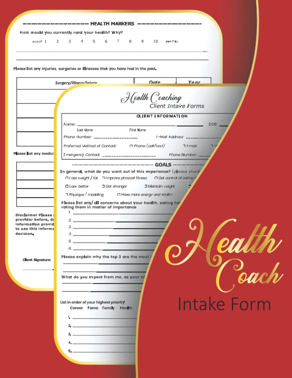 Amazon.com: Health Coach Intake Form: this book is great for collecting ...