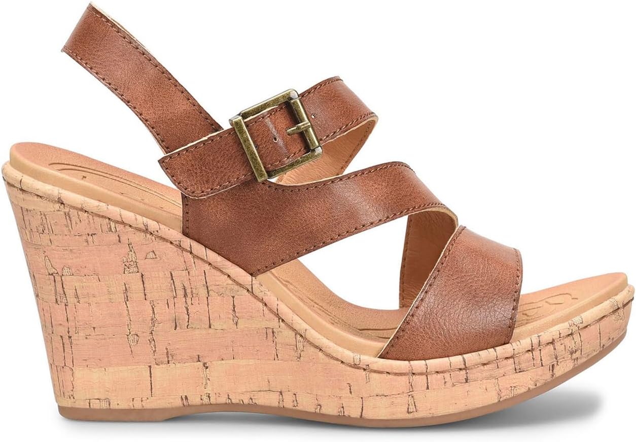 Amazon.com | b.o.c. boc Women's Schirra Wedge Sandal (Tan, US Footwear ...