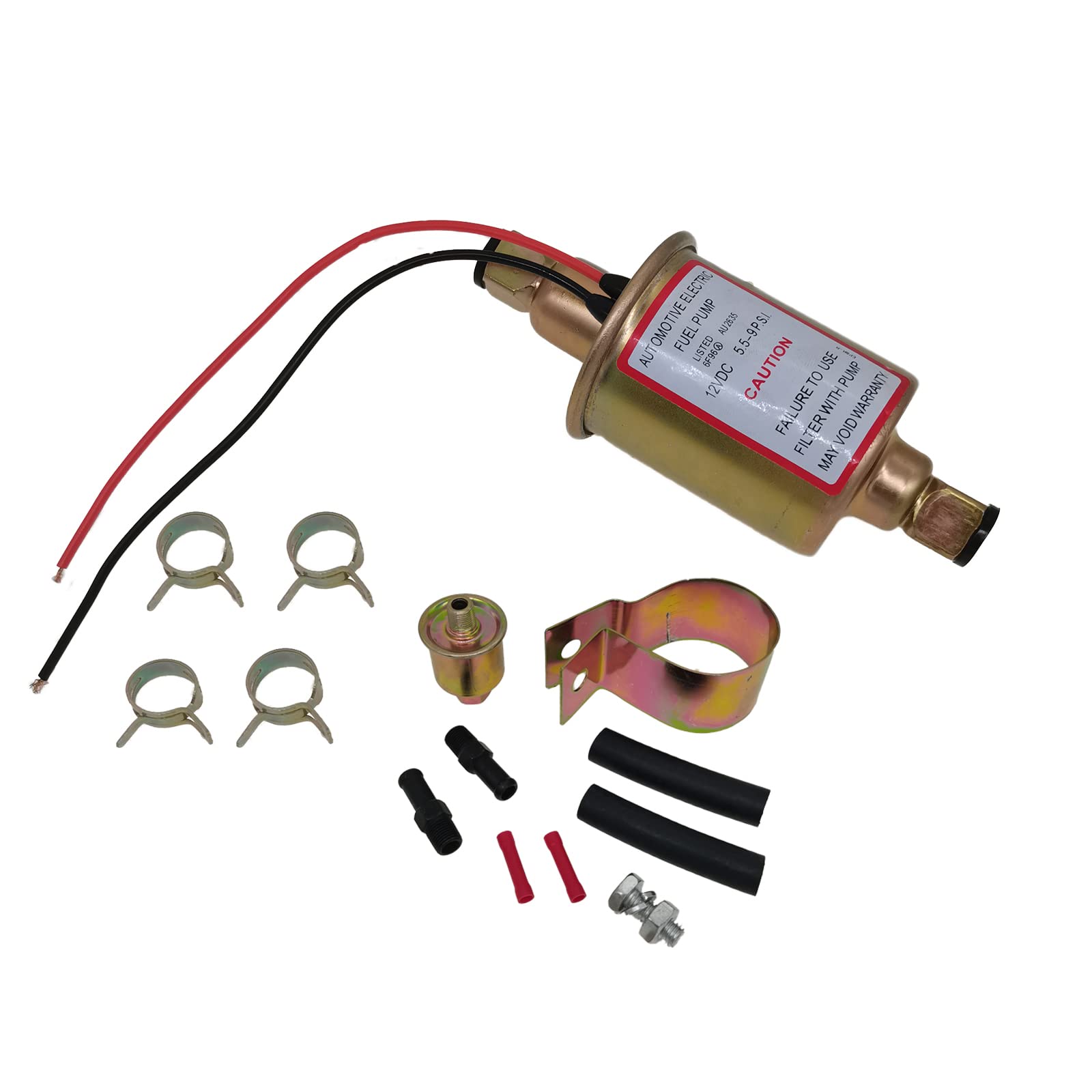 Amazon.com: Universal 12V Electric Fuel Pump E8012S 5-9 PSI Gasoline ...